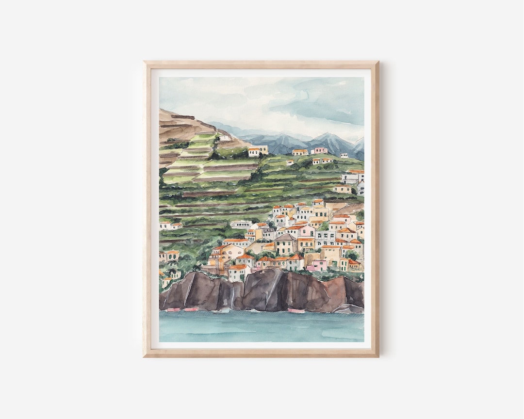 Madeira Art Print - Portugal Poster - Portuguese Wall Art - Funchal Art ...