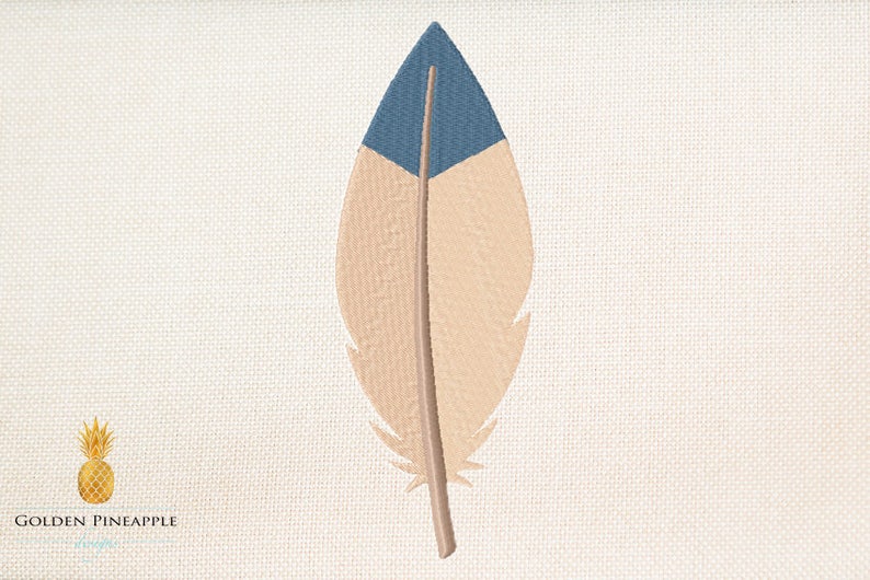 Feather Embroidery Design 7 Sizes Indian Embroidery Design - Etsy