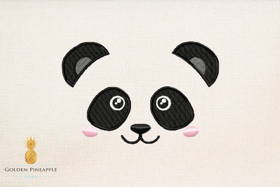 Panda Embroidery Design 4 Sizes Bear Embroidery Design | Etsy