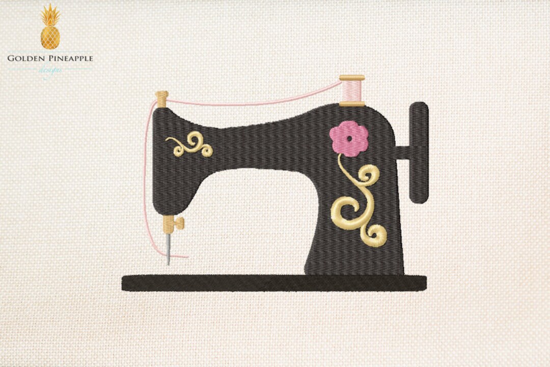 Sewing Machine Embroidery Design - 5 Sizes - Vintage Embroidery Design ...