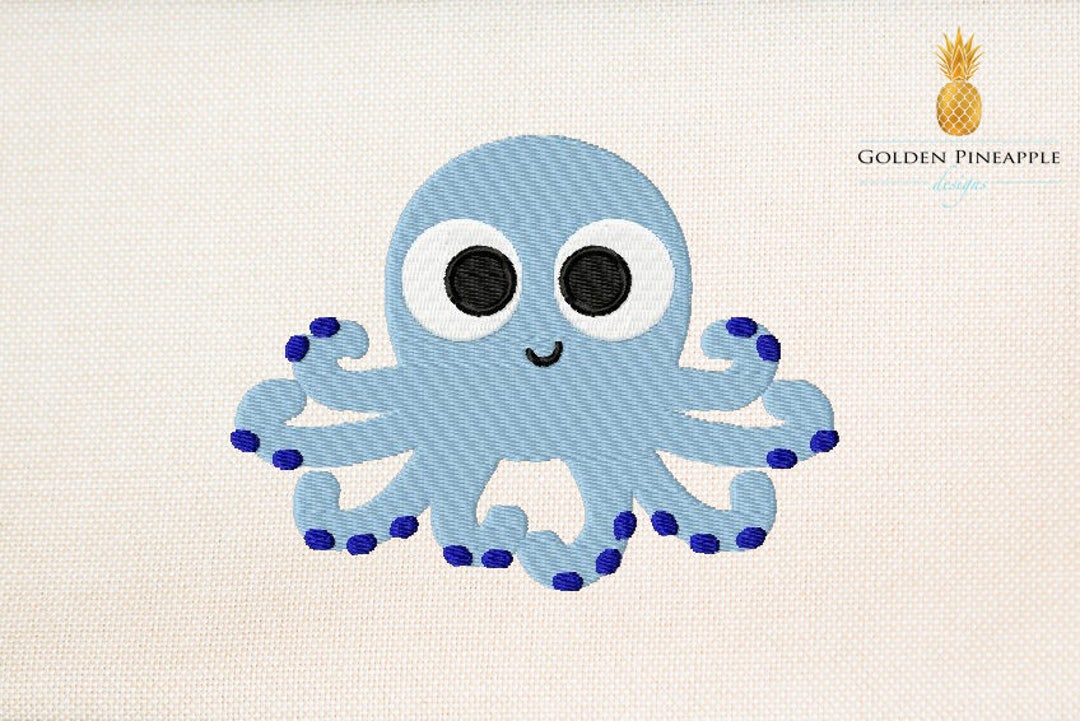 Octopus Embroidery Design - 5 Sizes - Maritime Embroidery Design - Baby ...