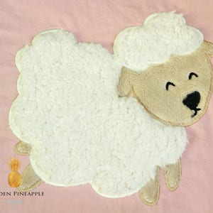 Sheep Applique Embroidery Design - Lamb Applique Design - Baby Appliqué ...