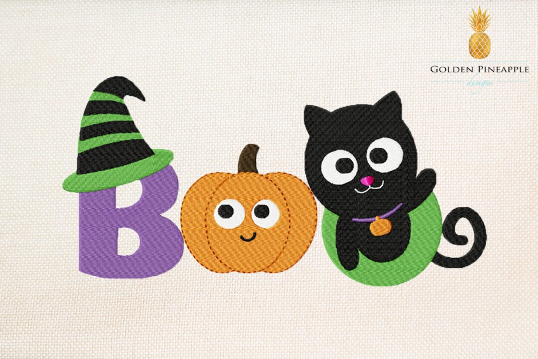 Halloween Boo - Design for Boy or Girl - Baby Embroidery - Instant ...