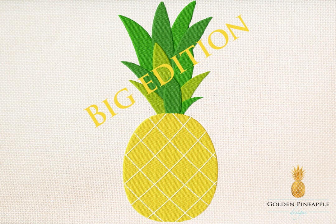 Pineapple Embroidery Design - BIG EDITION - 3 Sizes - Exotic Embroidery ...