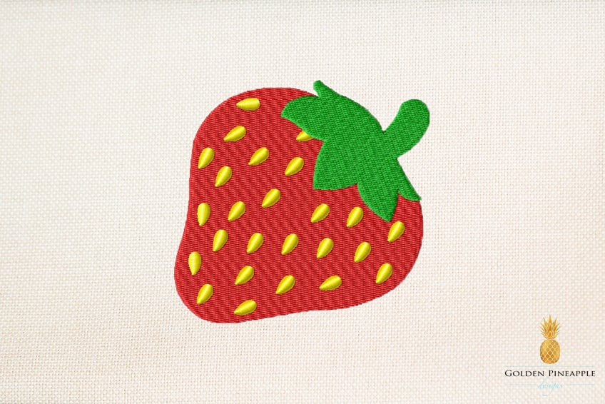 Strawberry Embroidery Design 5 Sizes Summer Embroidery - Etsy