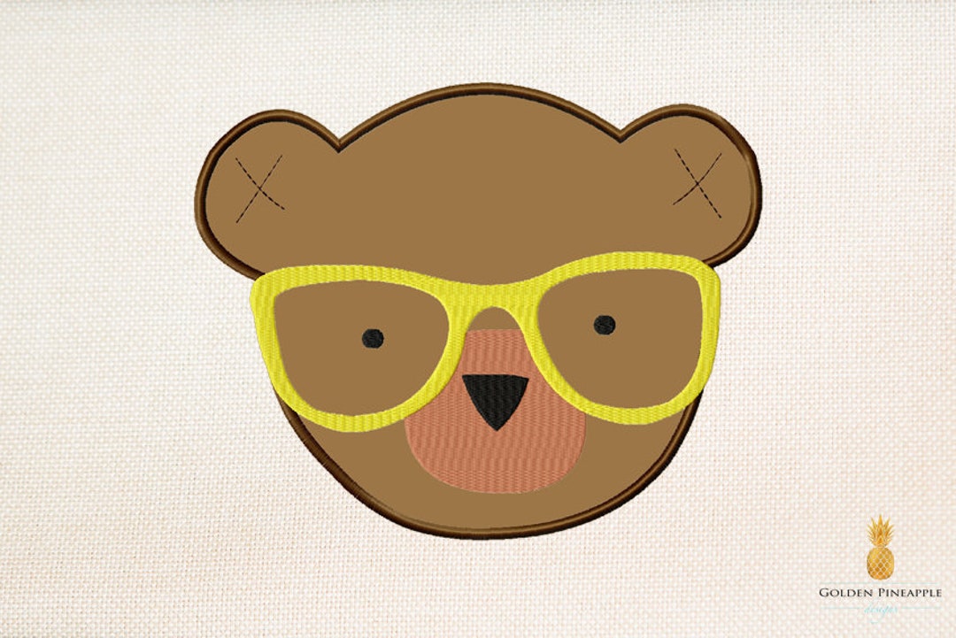 Bear Face Applique Embroidery Design - 4 Sizes - Teddy Bear Embroidery ...