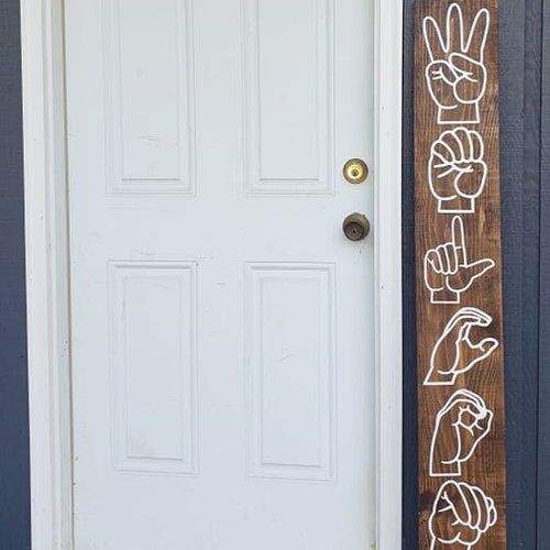 ASL Welcome Sign ASL Sign Welcome Sign Sign Language Sign | Etsy