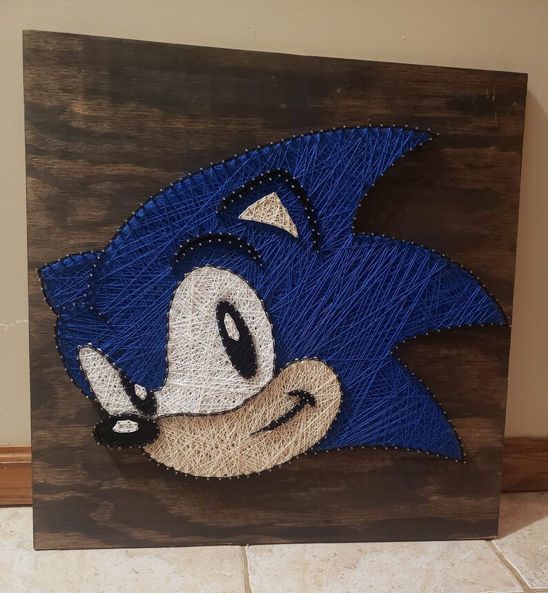 Sonic the Hedgehog: Sonic Jumbo String Art - Etsy