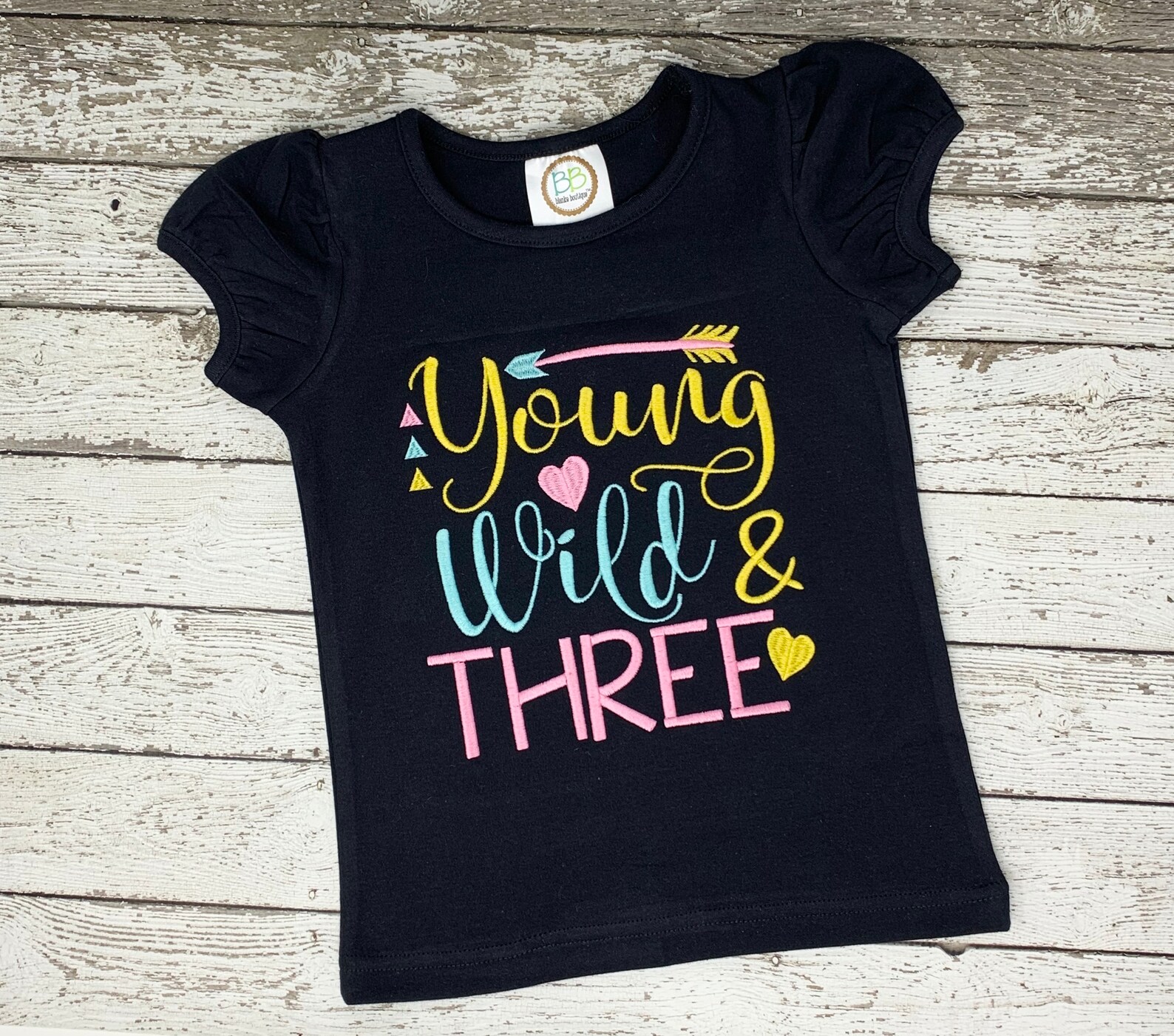 Young Wild Three Birthday Shirt Girl 3rd Birthday Shirt - Etsy