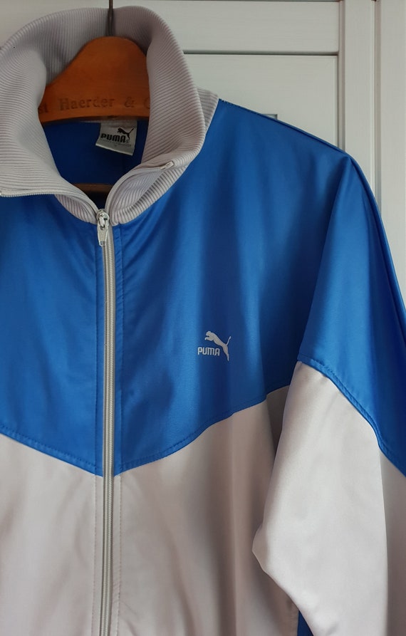 Vintage Puma Jacket Bomber Oldschool Jacket Blue Gra… - Gem
