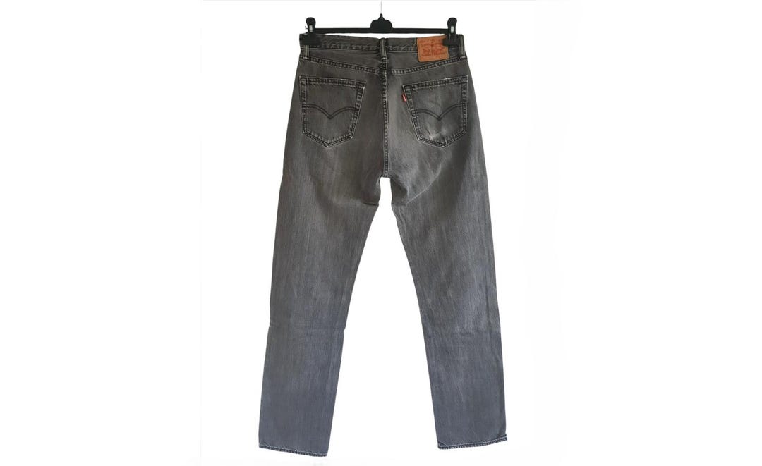 Vintage Levi's 751 Standard Fit Jeans W33 L36 | Washed Black Gray Denim ...