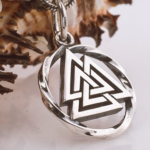 Valknut Necklace 925 Sterling Silver Viking Pendant - Etsy