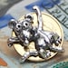 Money Amulet Mouse Rat on Coin 925 Sterling Silver Purse Charm Talisman ...