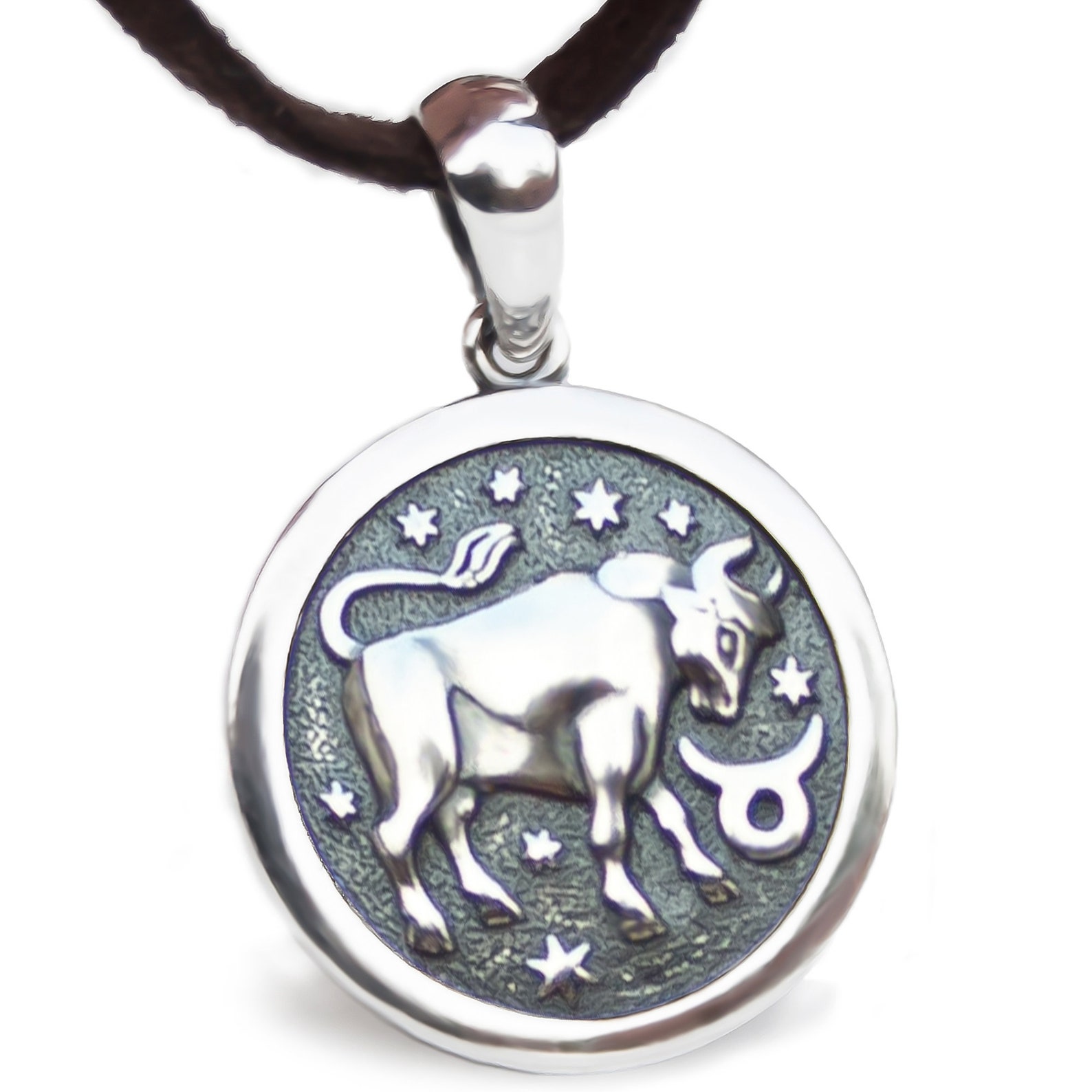 Taurus Necklace Zodiac Pendant Necklace 925 Sterling Silver | Etsy