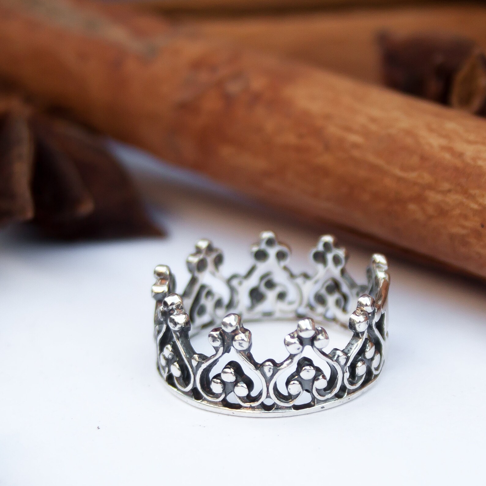 Queen Crown Ring /925 Sterling Silver /tiara / Princess Crown - Etsy