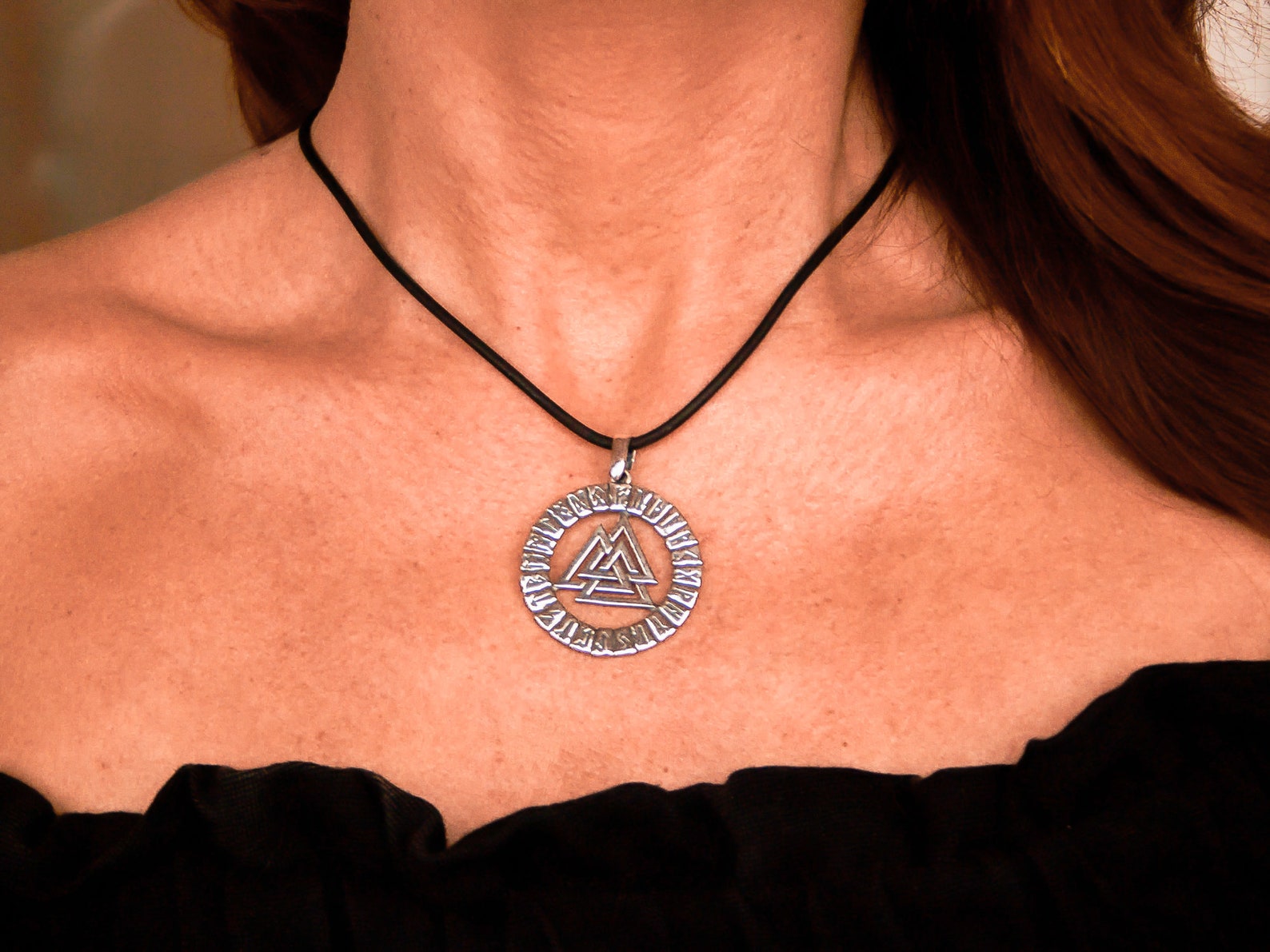 Valknut Necklace Sterling Silver Viking Jewelry Valknut Symbol Pendant ...