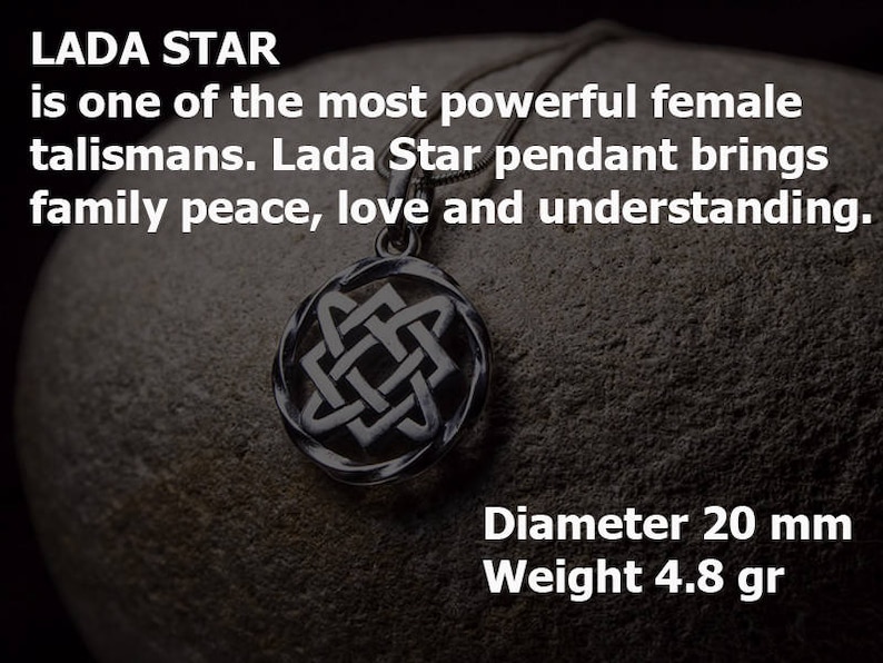 Lada Star 925 Sterling Silver Pendant /celtic Knot Necklace - Etsy