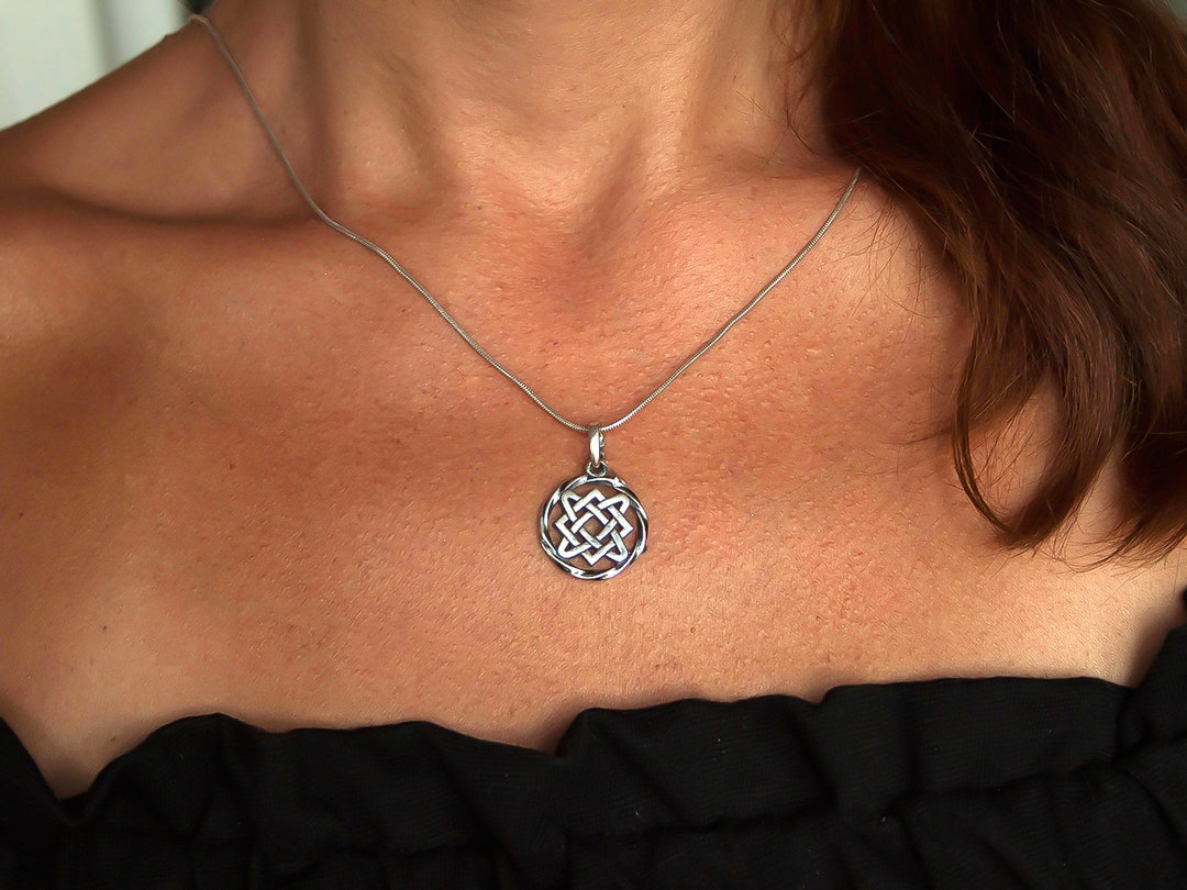 Lada Star Necklace Slavic Amulet - Endless Celtic Knot Pendant 925 ...