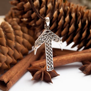 Tyr Tiwaz Teiwaz Rune Necklace/ Viking Amulet Pendant /925 Sterling ...