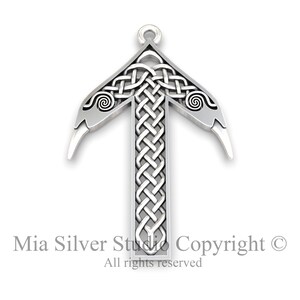 Tyr Tiwaz Teiwaz Rune Necklace/ Viking Amulet Pendant /925 Sterling ...