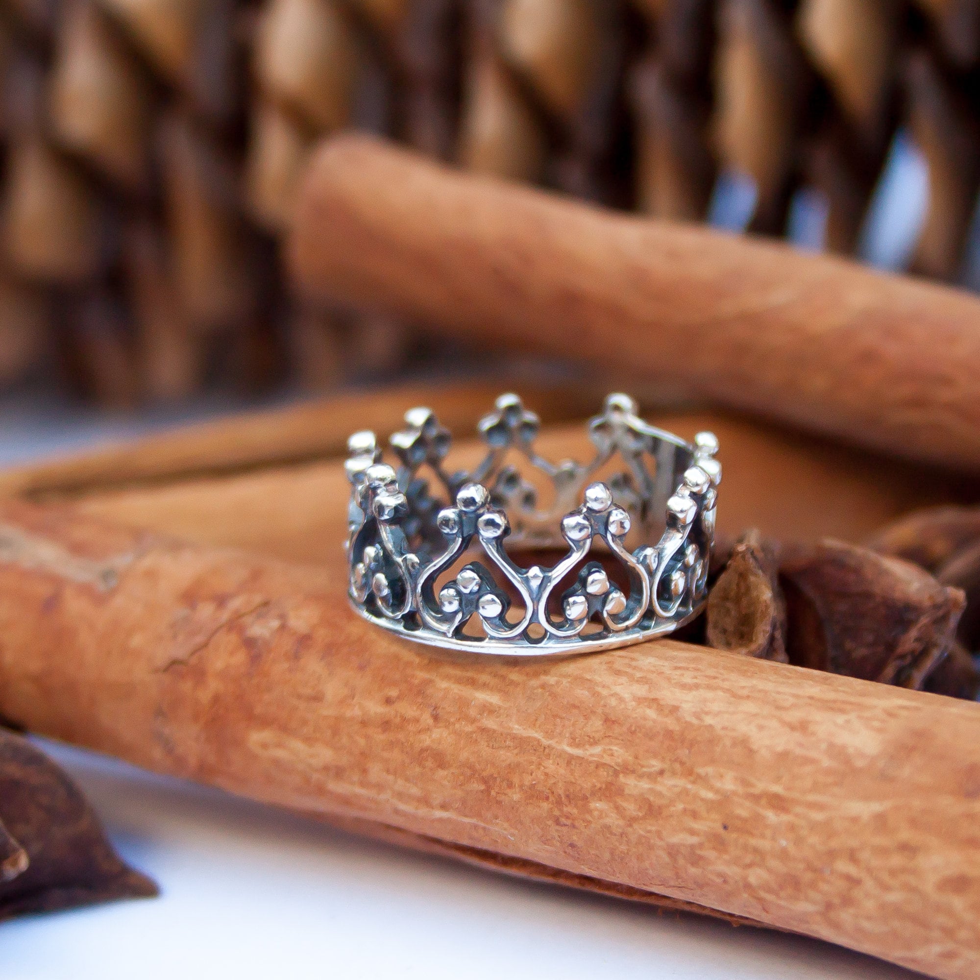 Queen Crown Ring /925 Sterling Silver /tiara / Princess Crown | Etsy