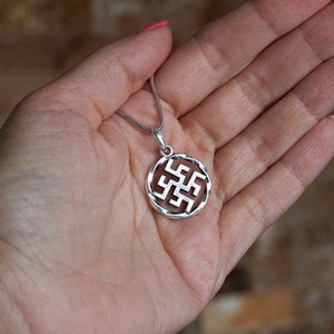 Thunder Cross Sterling Silver Necklace Kolovrat Pendant | Etsy