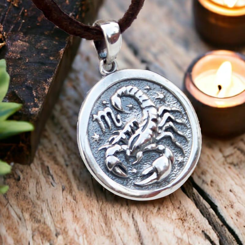 Mens Medallion Scorpio - Etsy