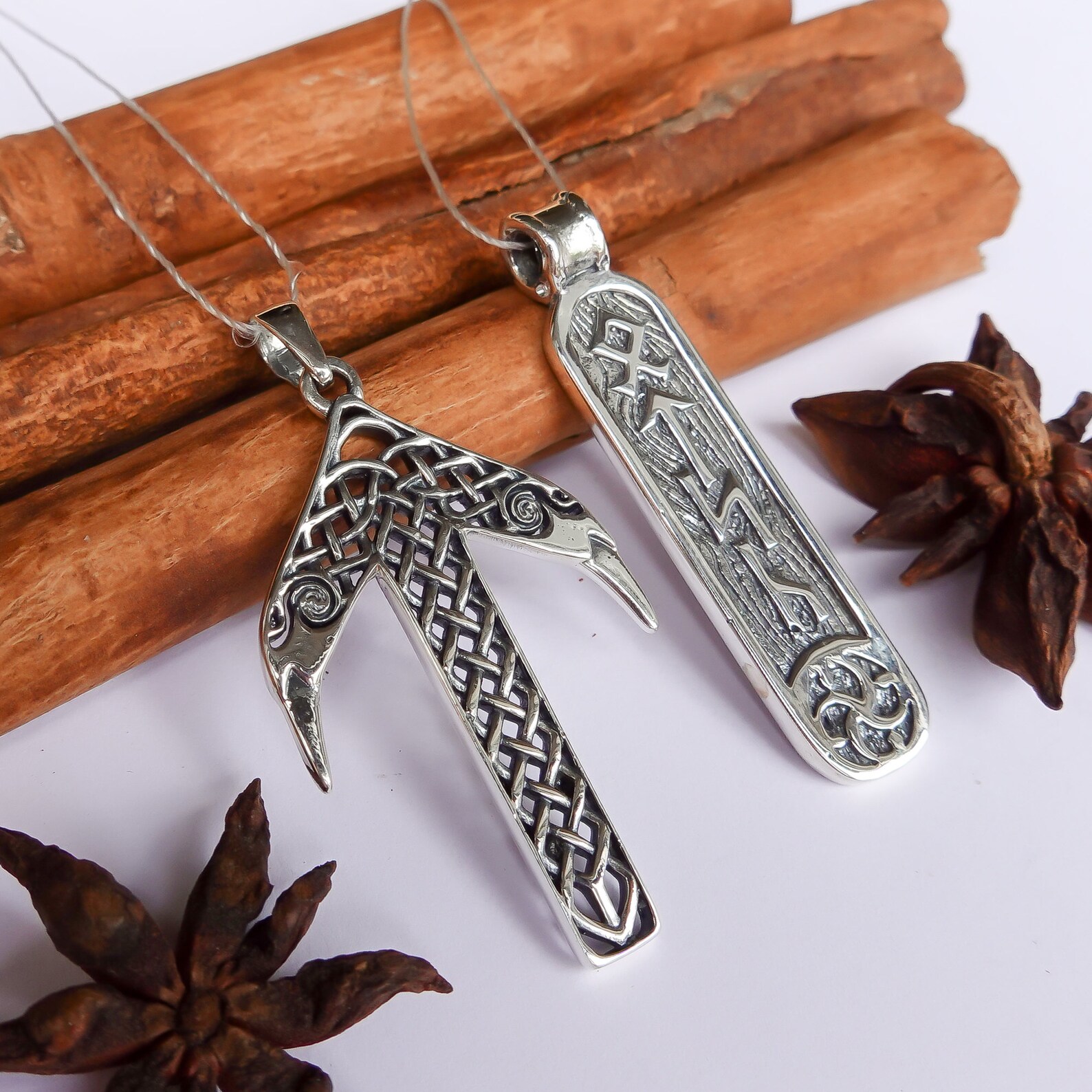 Tyr Tiwaz Teiwaz Rune Necklace/ Viking Amulet Pendant /925 - Etsy