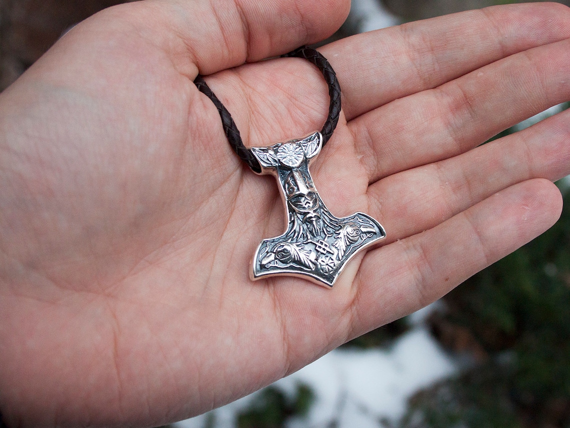 Hammer of Thor Sterling Silver necklace Thors hammer pendant | Etsy
