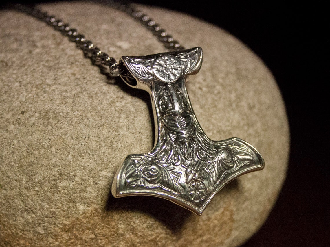 Hammer of Thor Sterling Silver necklace Thors hammer pendant | Etsy