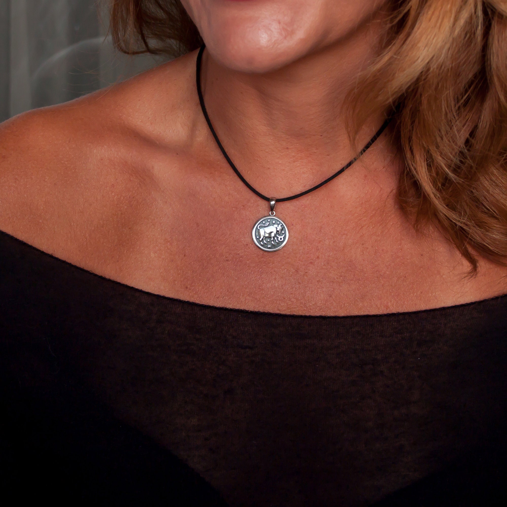 Taurus Necklace Zodiac Pendant Necklace 925 Sterling Silver /horoscope ...