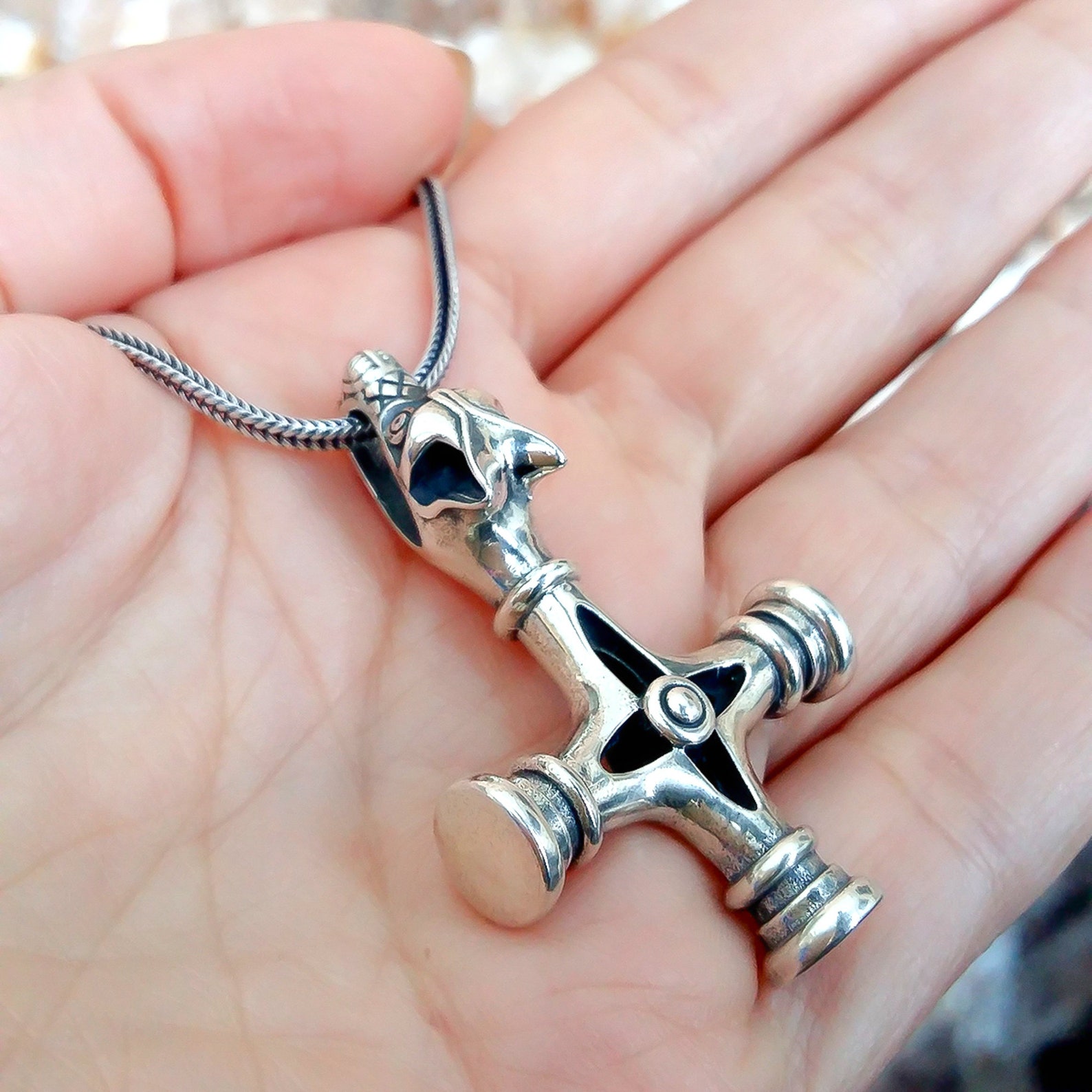 Fenrir Icelandic Wolf Cross Pendant Sterling Silver Mens - Etsy
