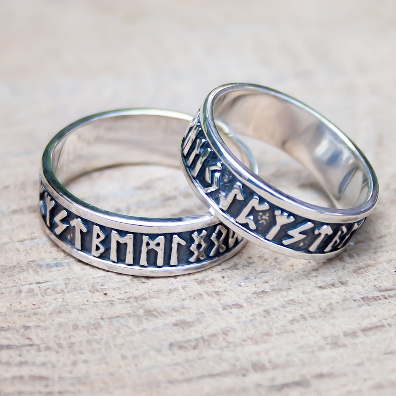 Rune Wedding Ring - Etsy