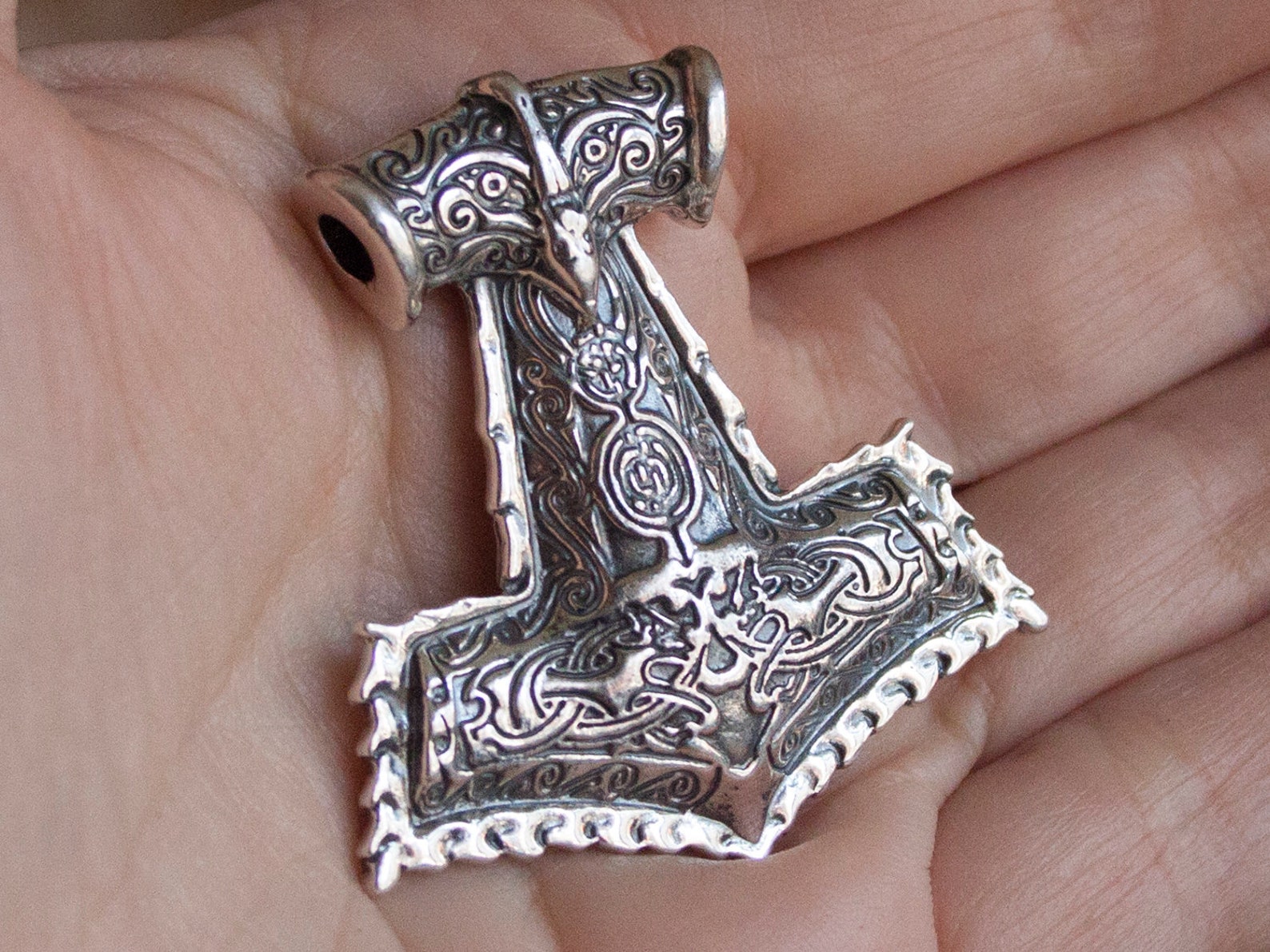 Hammer of Thor Sterling Silver necklace Thors hammer pendant | Etsy