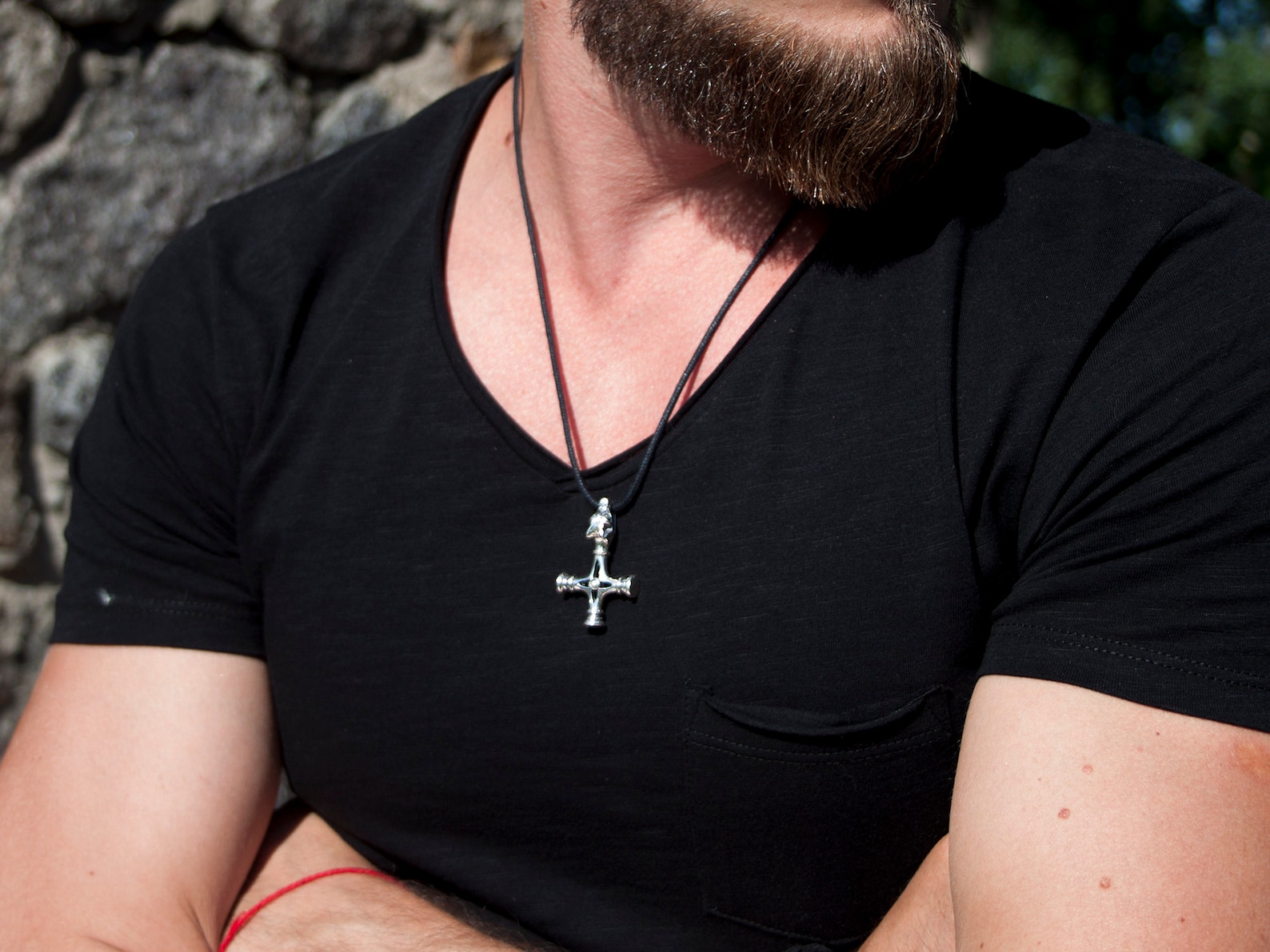 Fenrir Icelandic Wolf Cross Pendant Sterling Silver Mens - Etsy