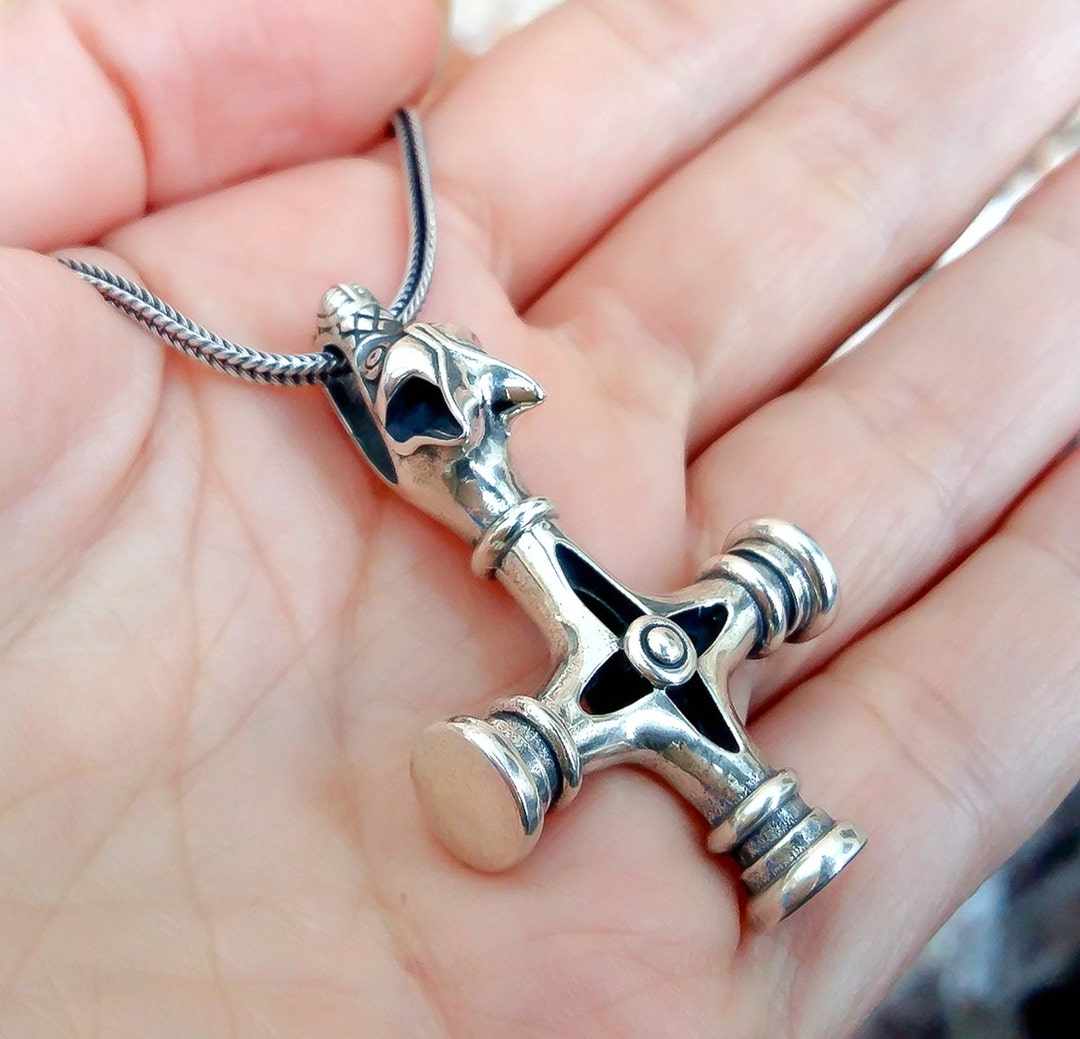 Fenrir Icelandic Wolf Cross Pendant Sterling Silver Mens - Etsy