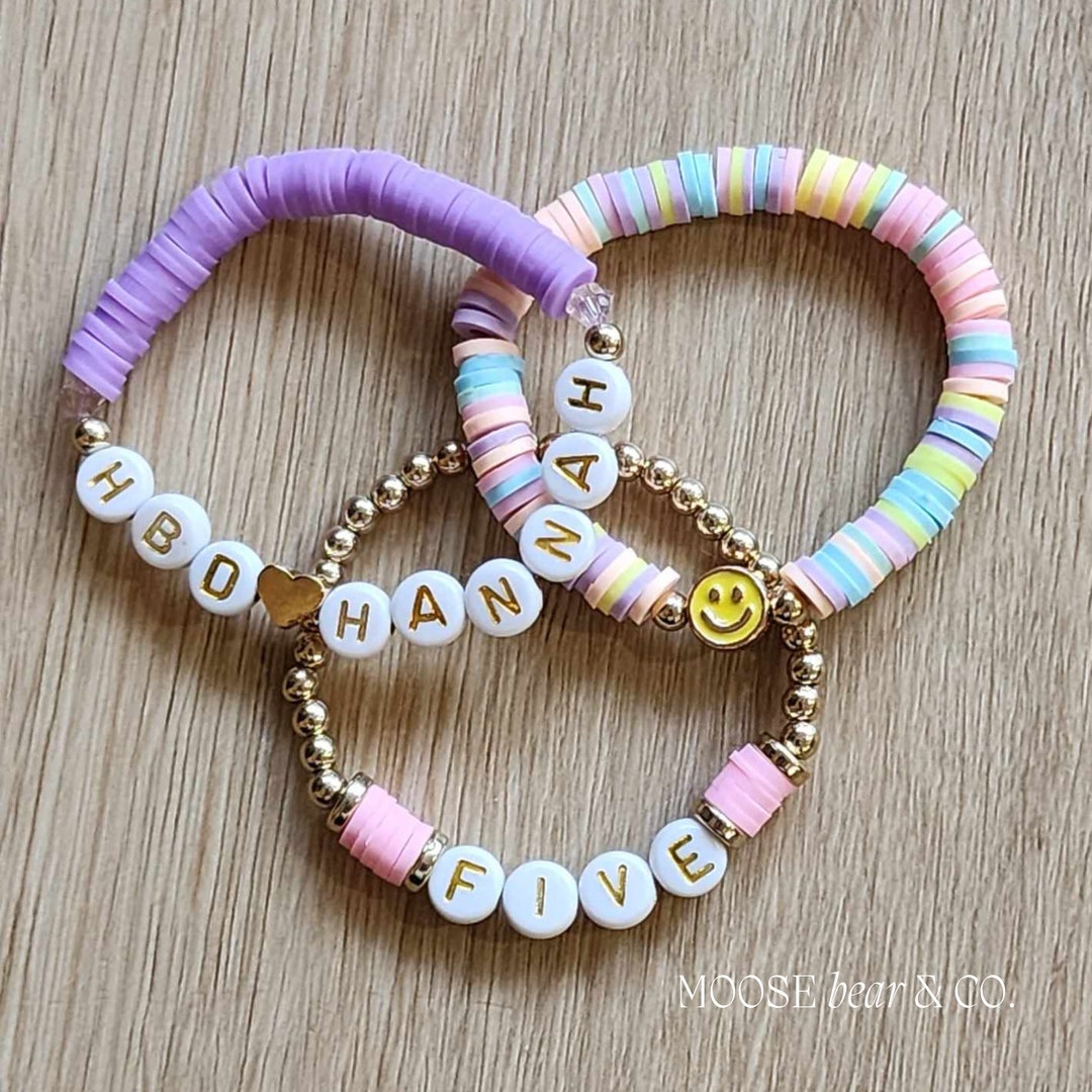 Custom Birthday Bracelet Stack, Personalized Birthday Jewelry, Unique ...