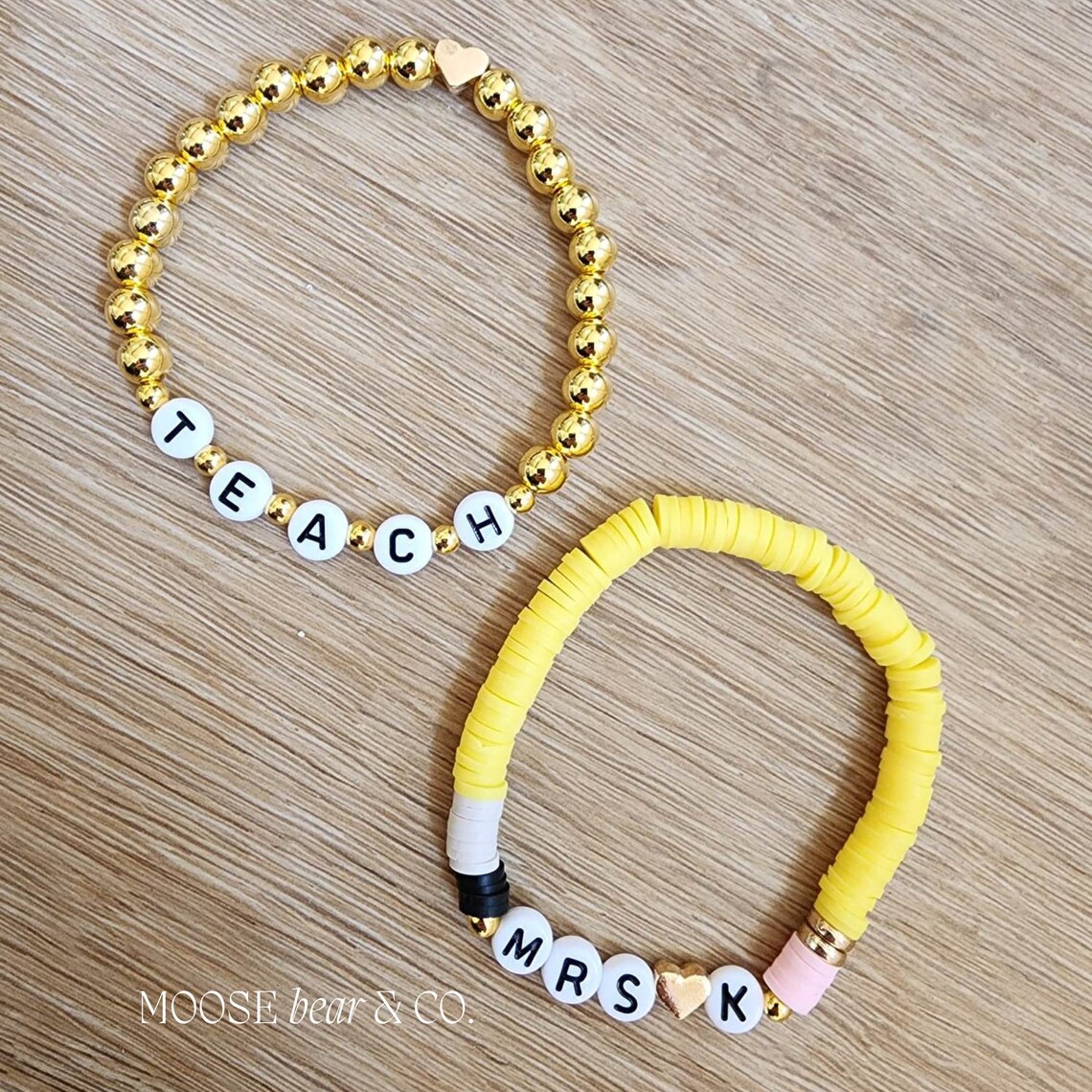 Teacher Pencil Bracelet Set, Personalized Teacher Gift Ideas, Teacher Appreciation Gifts, Happy ...