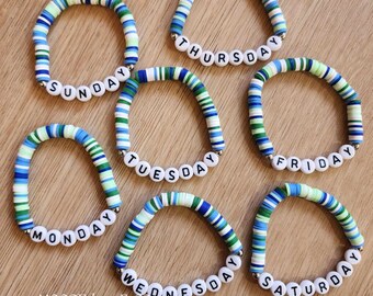 Days of the Week Bracelets - Etsy