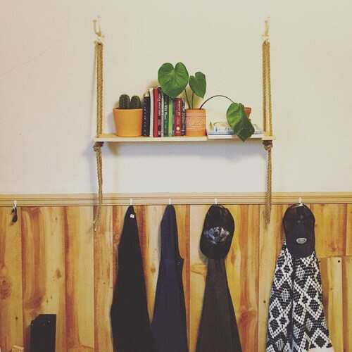 CUSTOM / Light Pine / Rope / Hardware / Minimilist / Hanging - Etsy