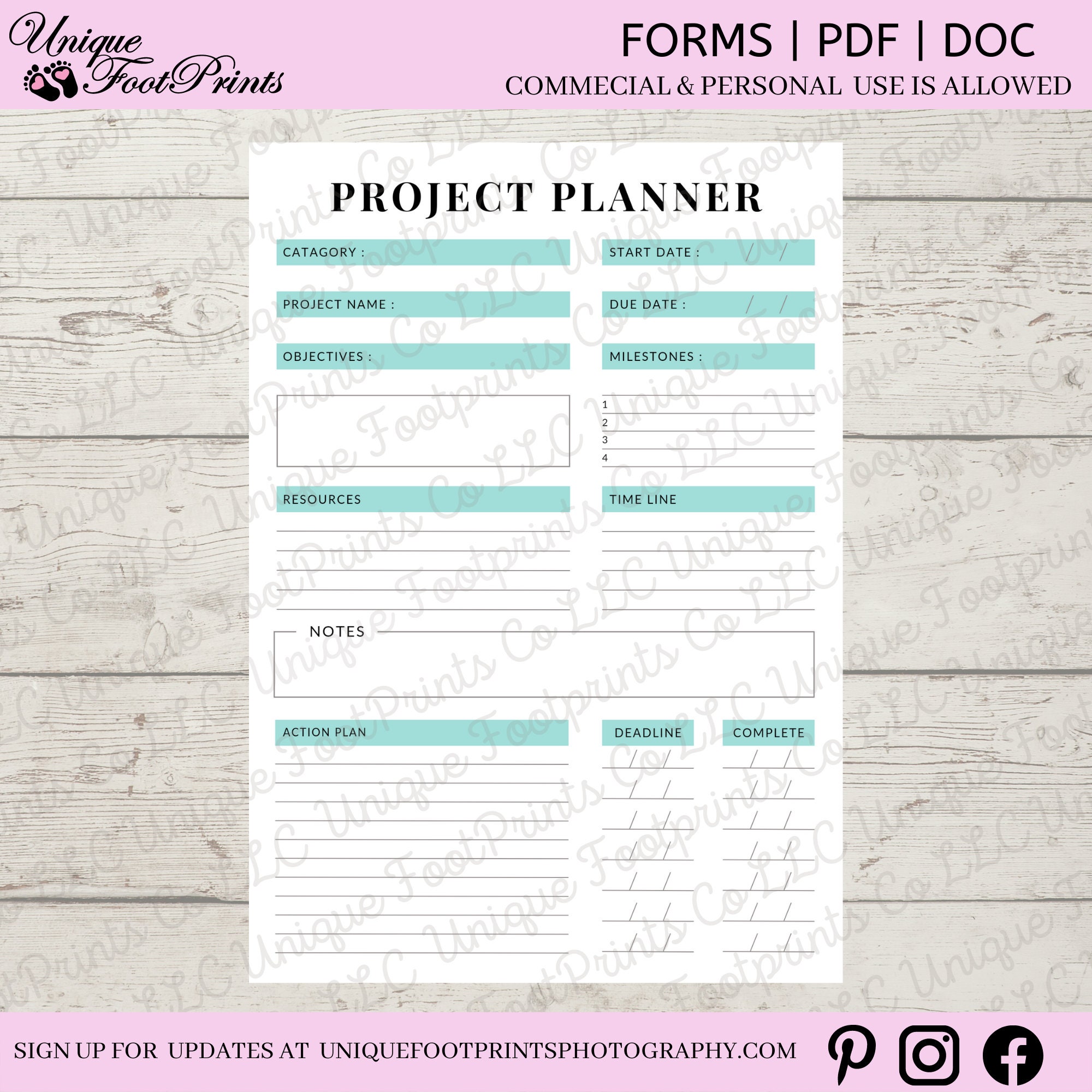 Project Planner, Printable Planner, Coaching Planner, Business Planner ...