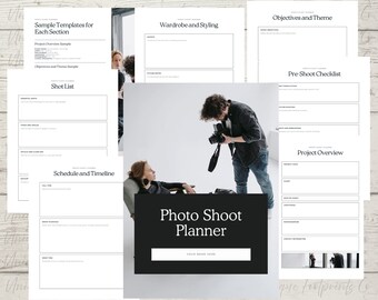 Photoshoot Planner Printable Download Portrait, Fine Art, Styles Shoots ...
