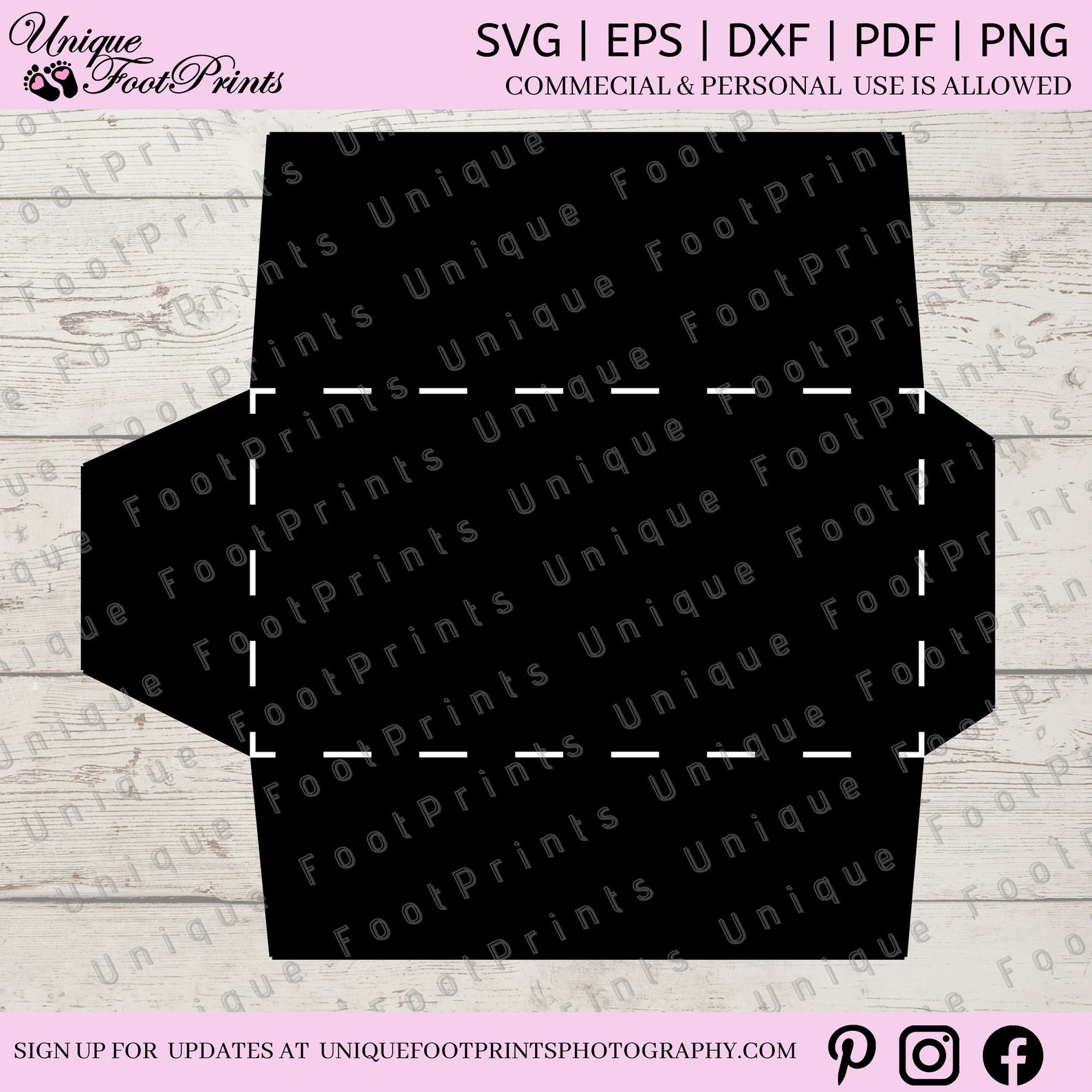 3D Svg-flat Envelope-3d Flat Box- Paper Craft- Gift Boxes- SVG Box-3d ...