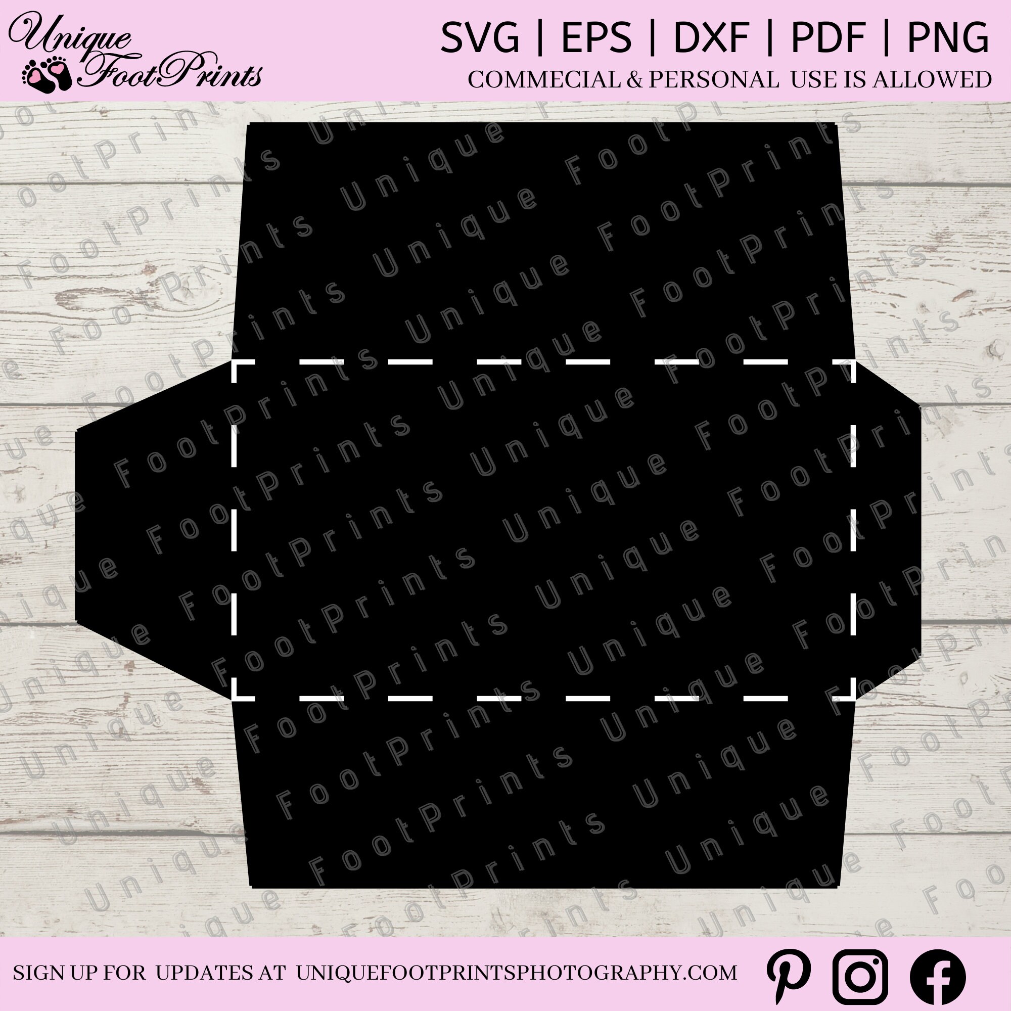 3D Svg-flat Envelope-3d Flat Box- Paper Craft- Gift Boxes- SVG Box-3d ...