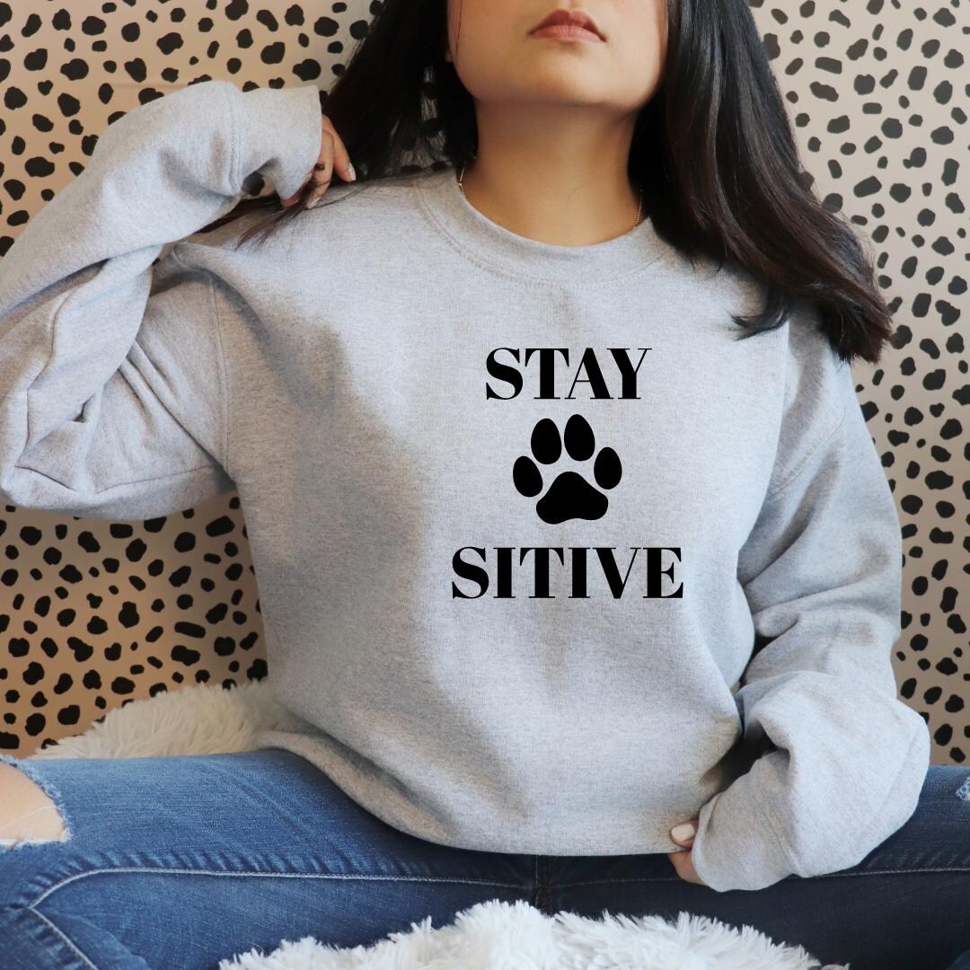 Stay Pawsitive SVG, Dog Lover Digital Download, Funny Dog Quotes, Pet ...