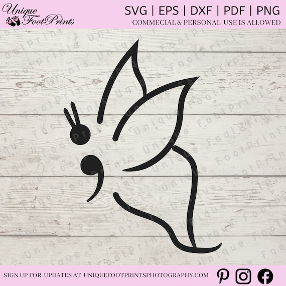 Project Semi Colon SVG You Are Enough Svg Suicide | Etsy