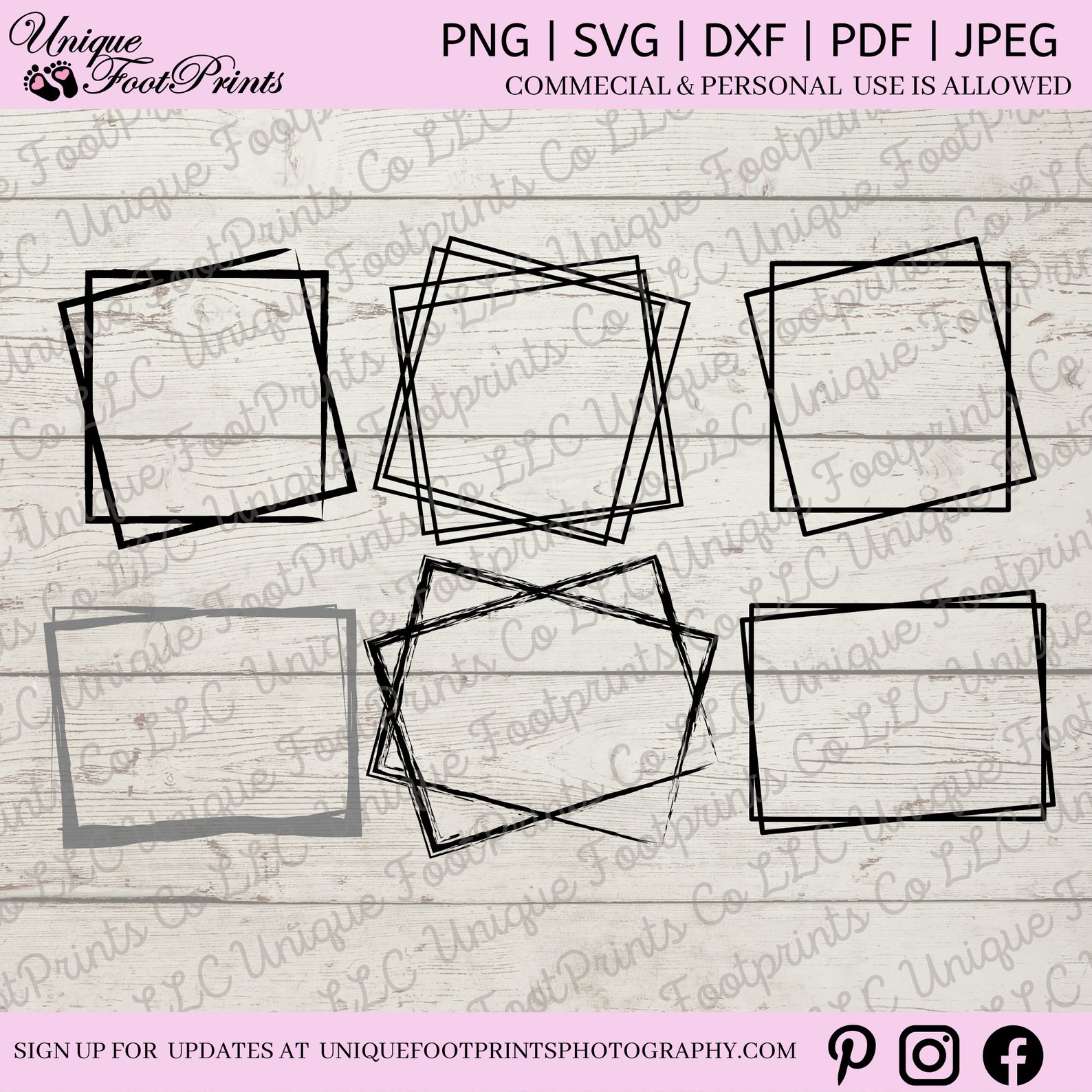 Rectangle Designs for Frames, Rectangle Frames SVG, Frame SVG ...