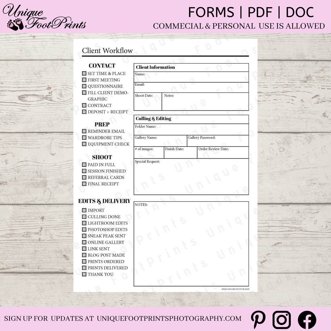 Photography Client Workflow-client Workflow Pdf- Photography Business ...