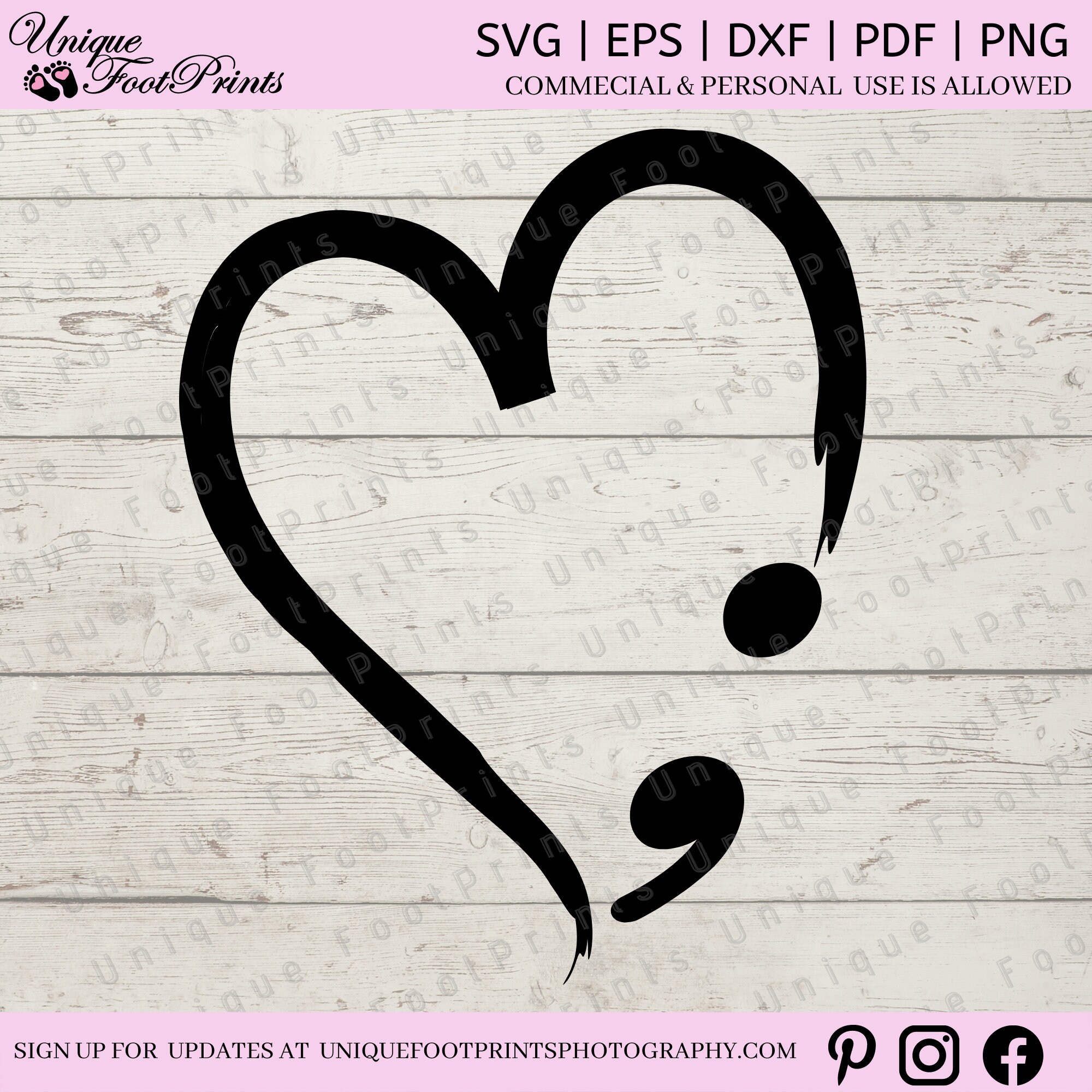 Project Semicolon SVG- You Are Enough Svg- Suicide Prevention- Suicide ...
