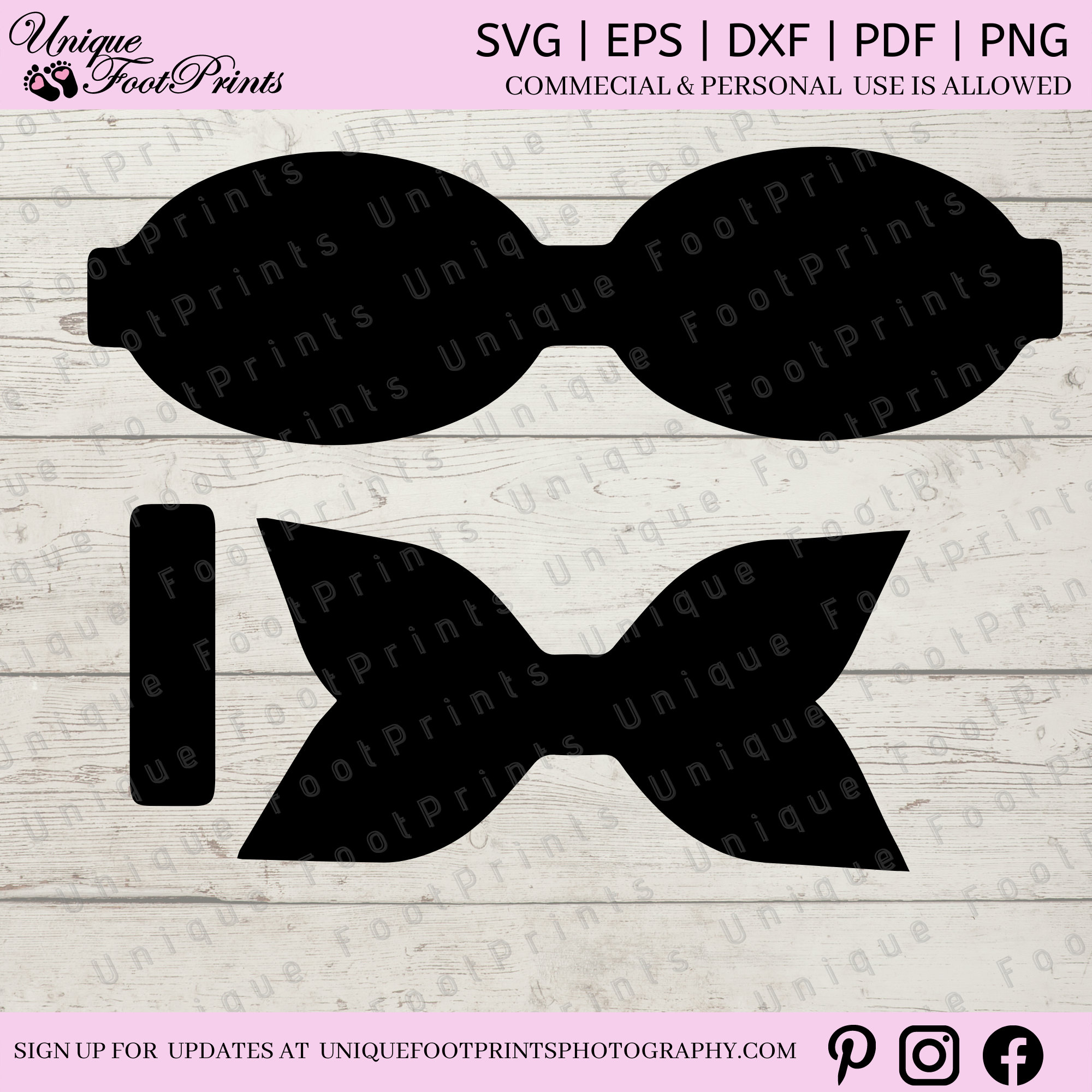 3D SVG Hair Bows Svg Template Svg Bow Template Bow Bow Cut File 3D Bow ...